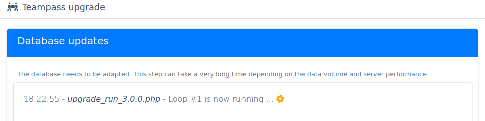 Database Upgrade Runs Forever On Step 1 · Issue 3612 · Nilsteampassnet Teampass · Github