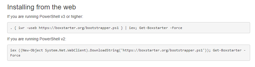 Error while trying to install boxstarter · Issue #406 · chocolatey/boxstarter · GitHub