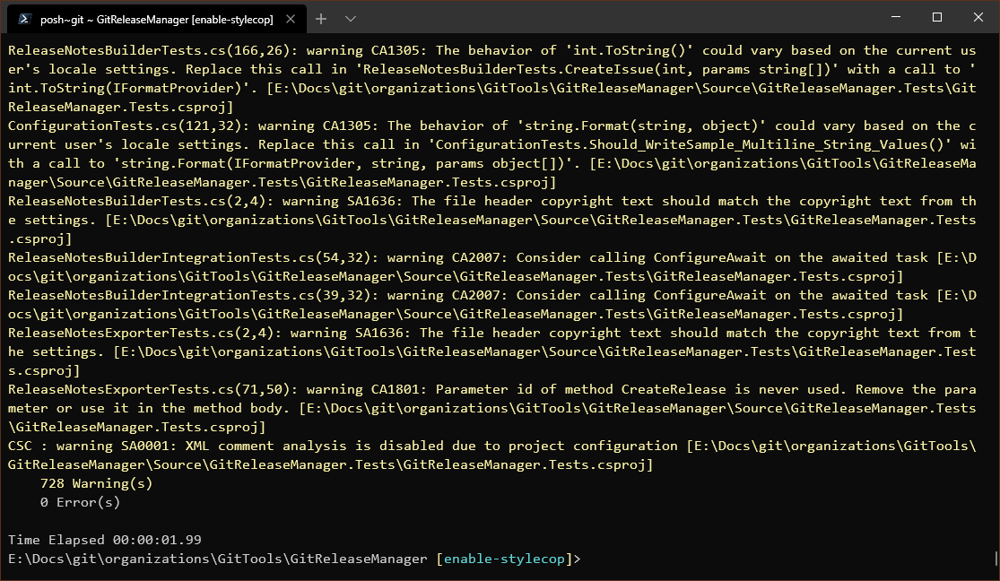 Re-enable StyleCop for this project · Issue #157 · GitTools/GitReleaseManager · GitHub