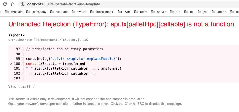 Build A Poe Decentralized Application Example Typeerror Apitx Palletrpc Callable Is Not A