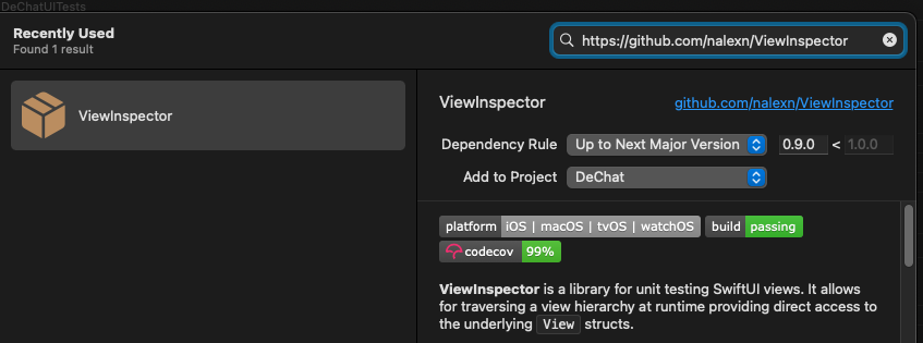 Project fails to compile after adding ViewInspector as Swift Package ...