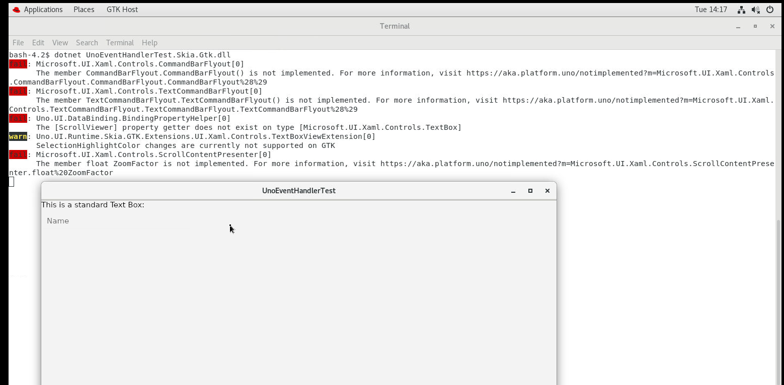 Issue with SkiaGTK TextBox on RedHat 7 · unoplatform uno · Discussion #13948 · GitHub