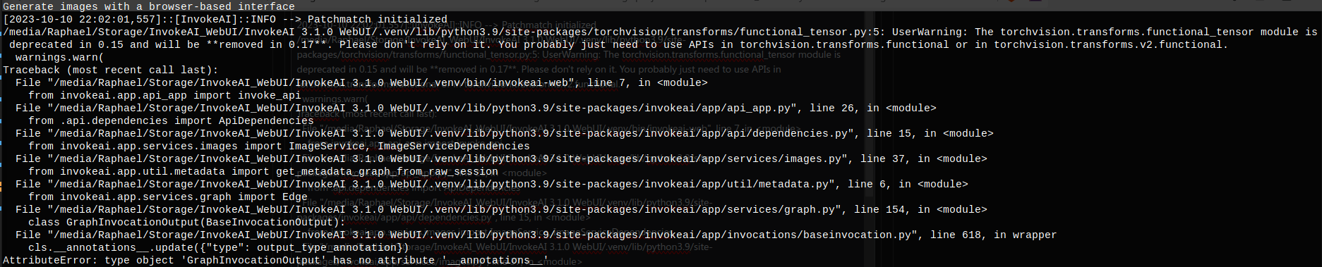 Bug Patchmatch Initializing And Failed To Load · Issue 4847 · Invoke Aiinvokeai · Github