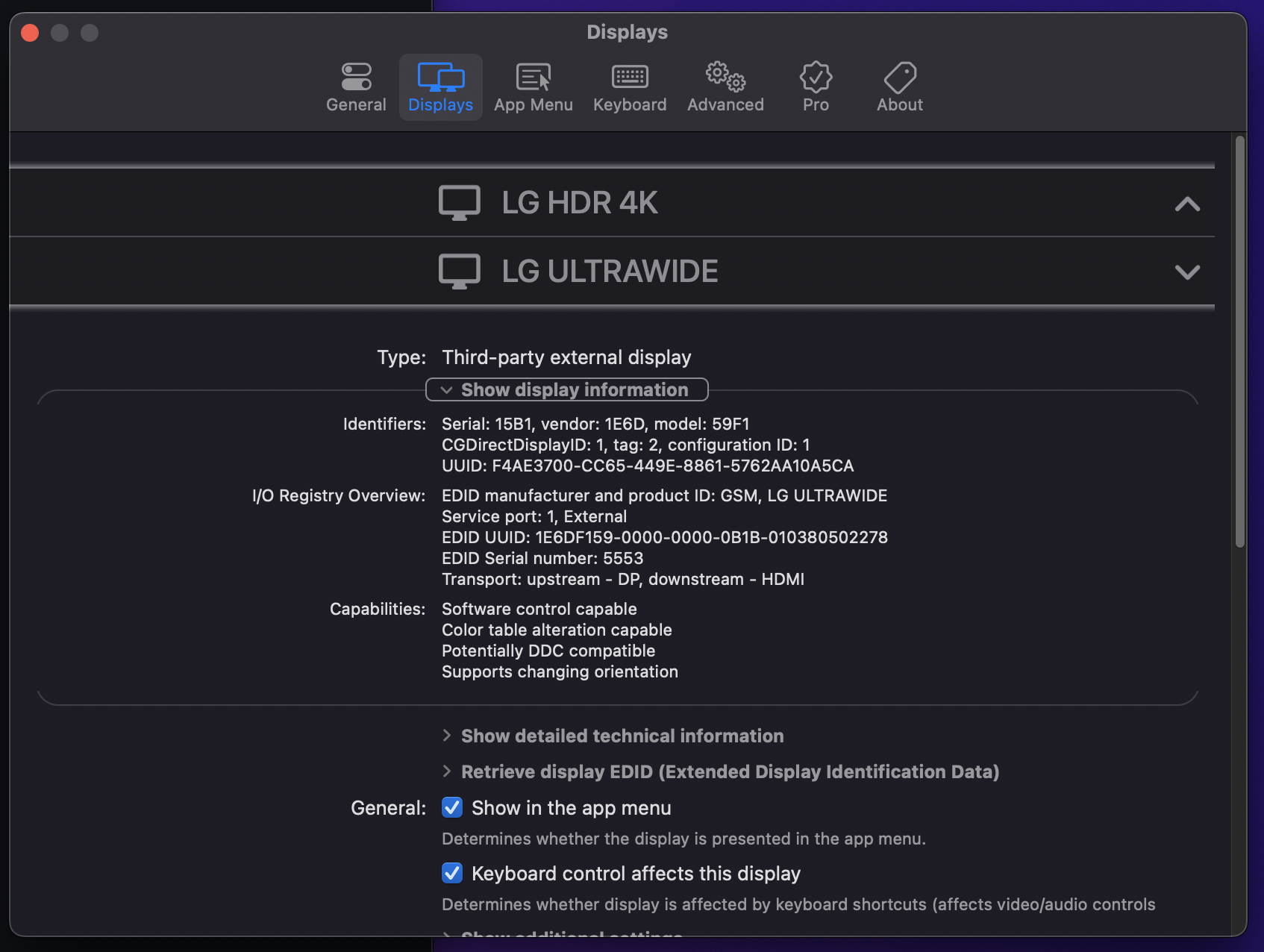Improve DDC support for built-in HDMI 2.0 ports of M1 macs · Issue #1363 · waydabber ...