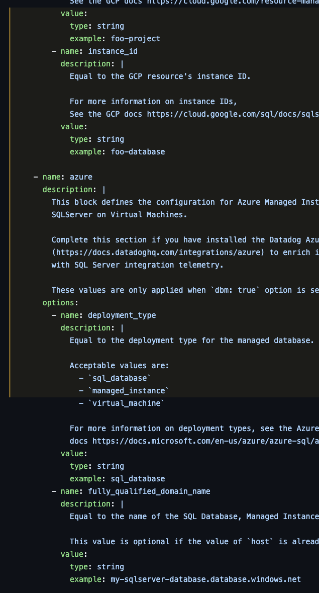 Documentation for SQL Server configuration is confusing · Issue #15342 · DataDog/integrations ...
