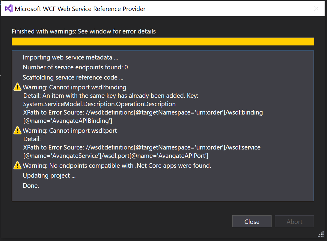 Cannot Create Connected Service With Duplicate Complex Types · Issue