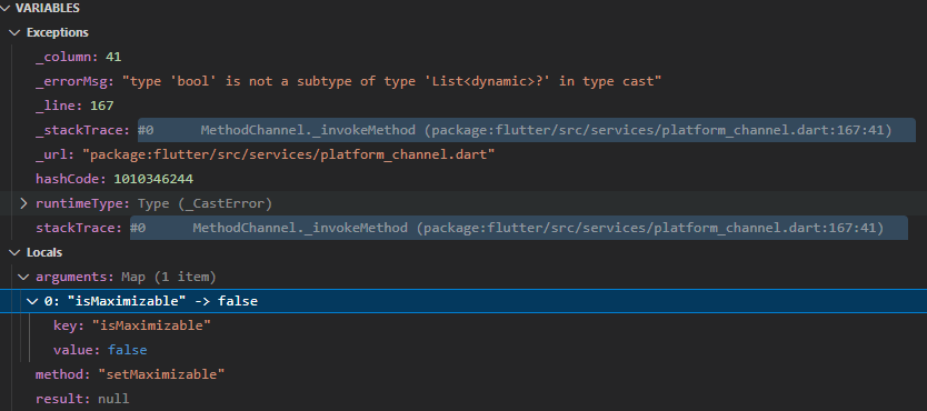 [Windows] setMaximizable throw a cast error · Issue #219 · leanflutter/window_manager · GitHub