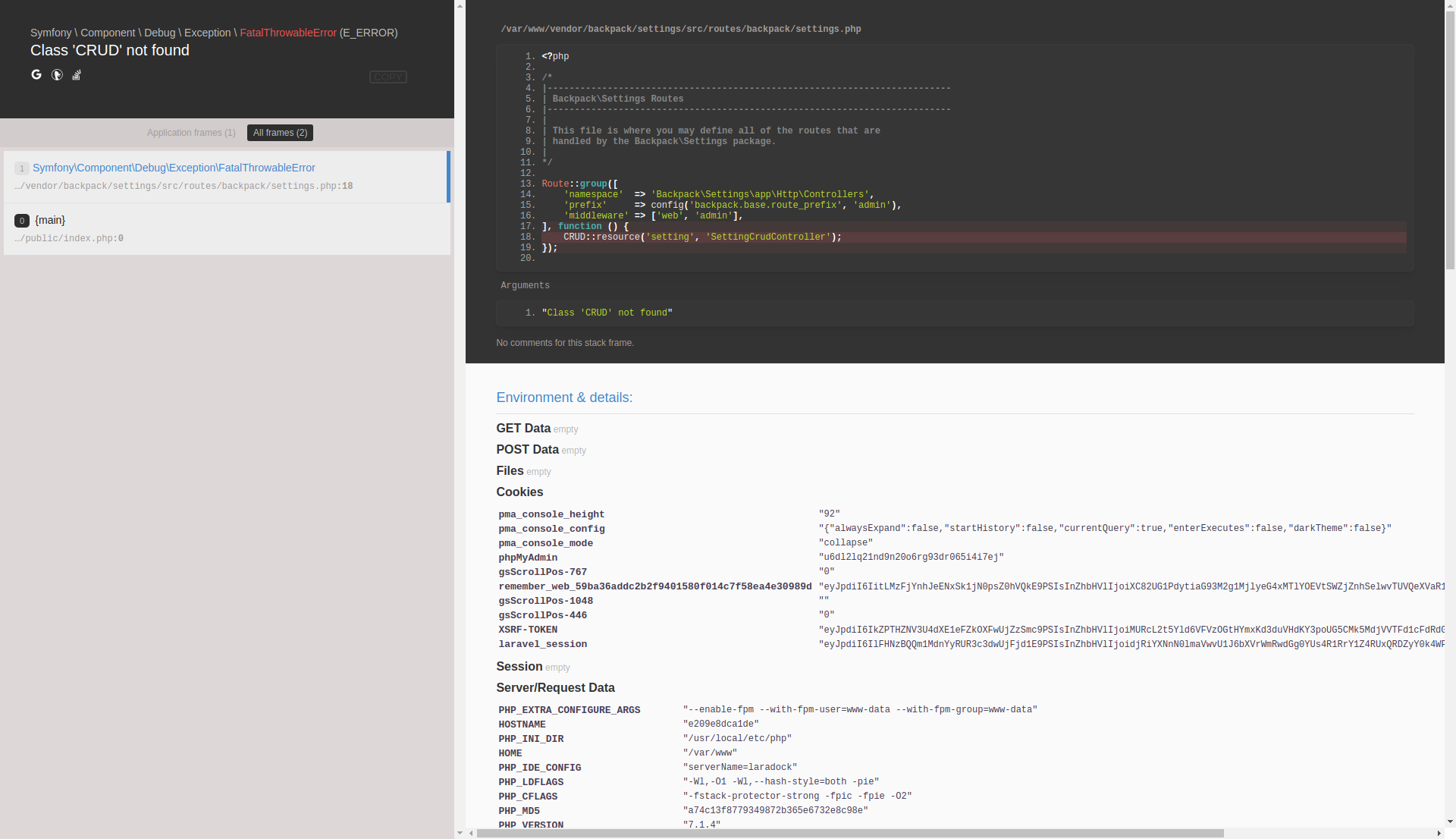 Class 'CRUD' not found · Issue #1161 · Laravel-Backpack/CRUD · GitHub Class 'CRUD' not found · Issue #1161 · Laravel-Backpack/CRUD · GitHub