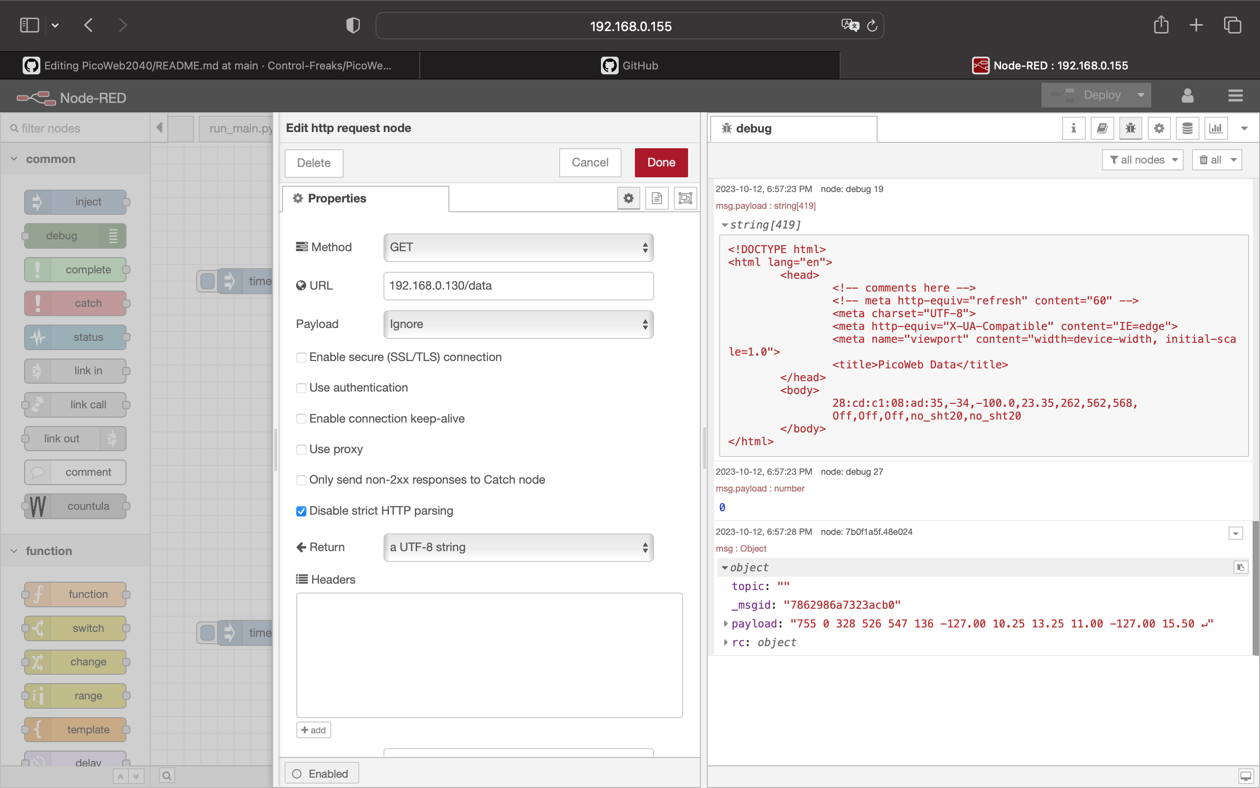 GitHub - Control-Freaks/PicoWeb2040: RP2040W web server. Control ...