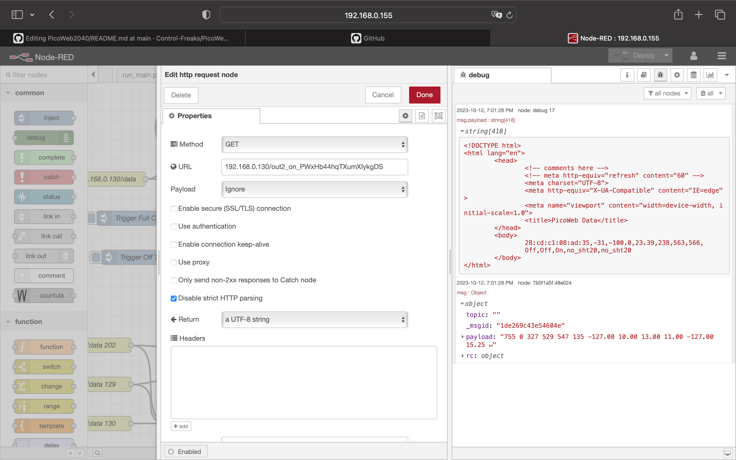 GitHub - Control-Freaks/PicoWeb2040: RP2040W web server. Control outputs or retrieve sensor data ...