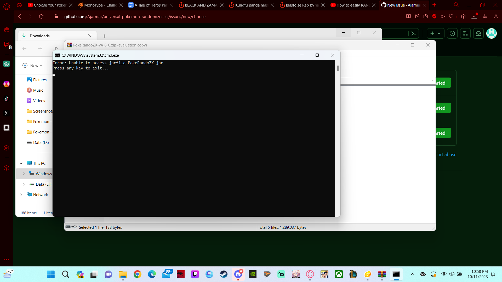 I Can't Open the Randomizer · Issue #682 · Ajarmar/universal-pokemon-randomizer-zx · GitHub