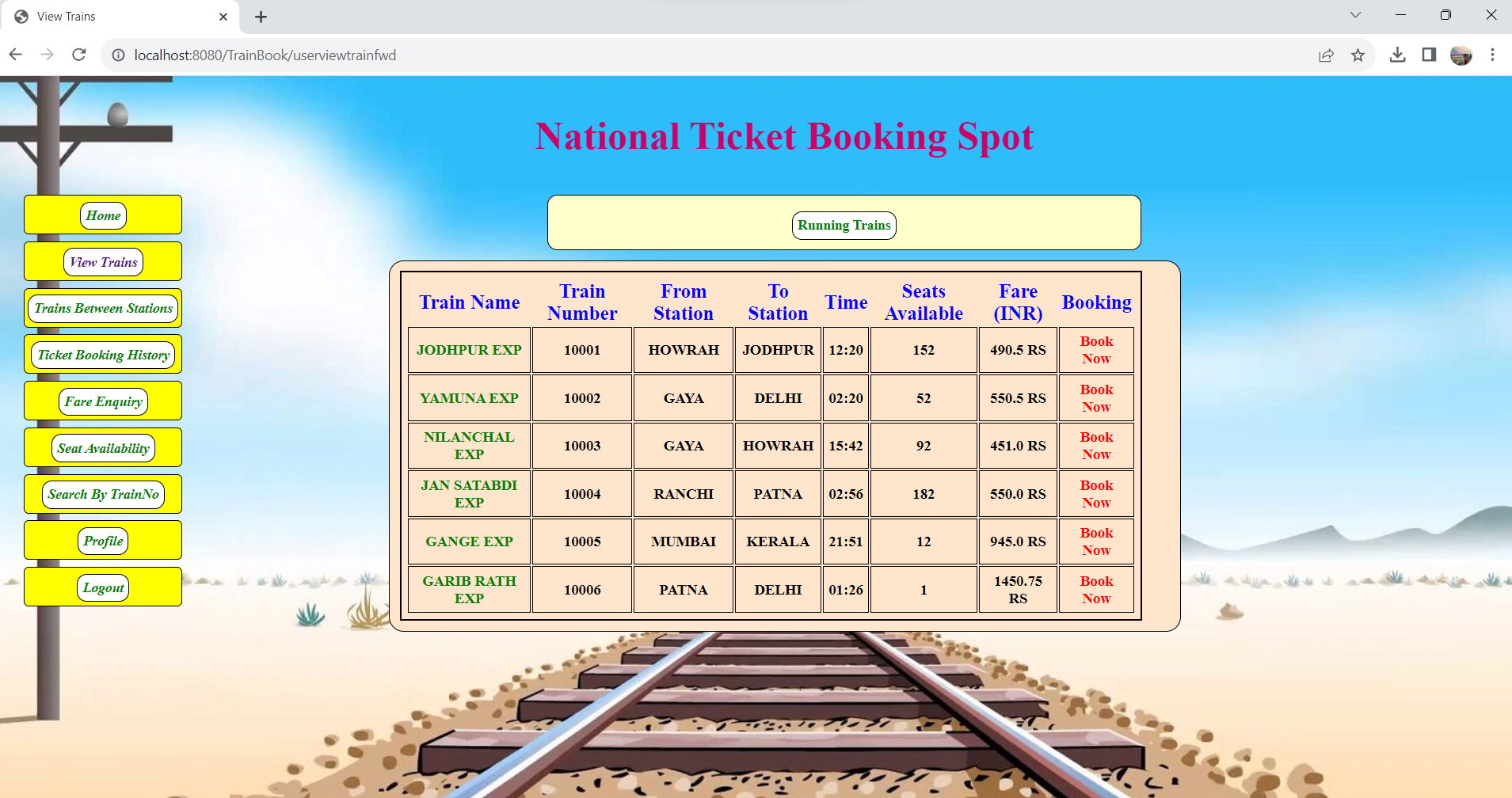 GitHub - sajidshamim99/Train-ticket-reservation-system: A user-friendly ...