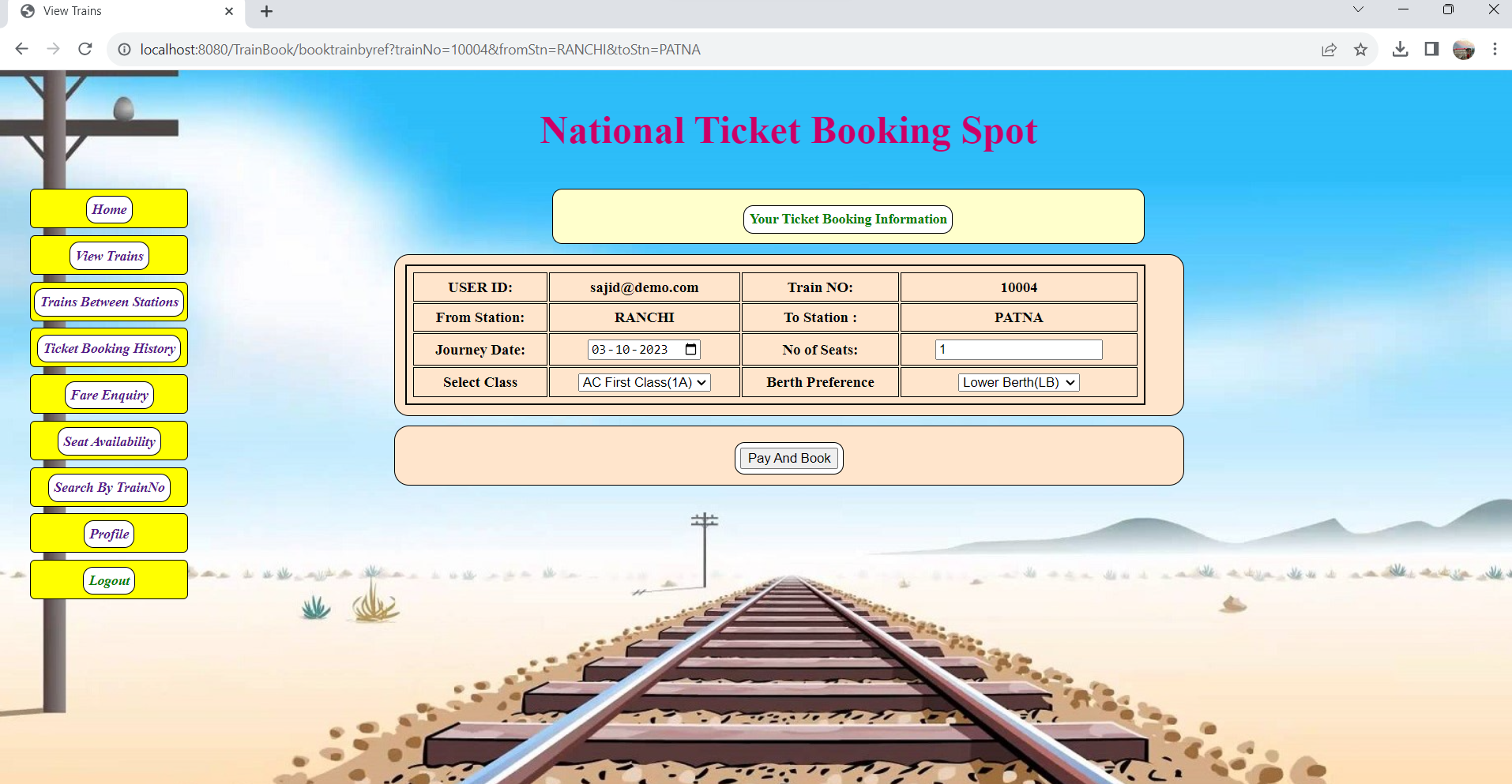 GitHub - sajidshamim99/Train-ticket-reservation-system: A user-friendly java application allows ...