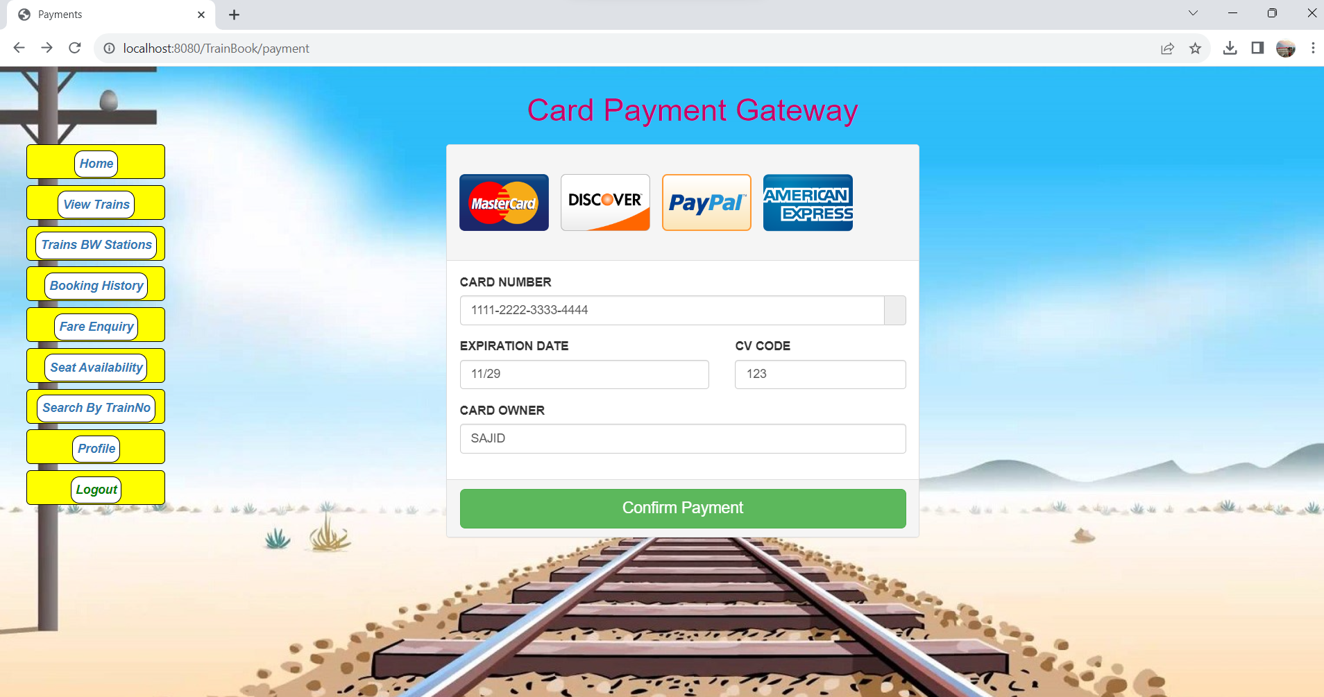 GitHub - sajidshamim99/Train-ticket-reservation-system: A user-friendly ...