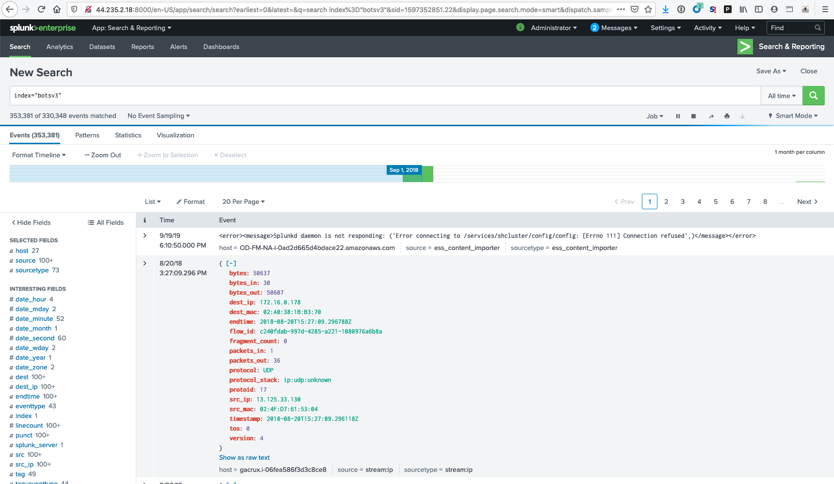 BOTSv2 and BOTSv3 data not being loaded · Issue #323 · splunk/attack ...