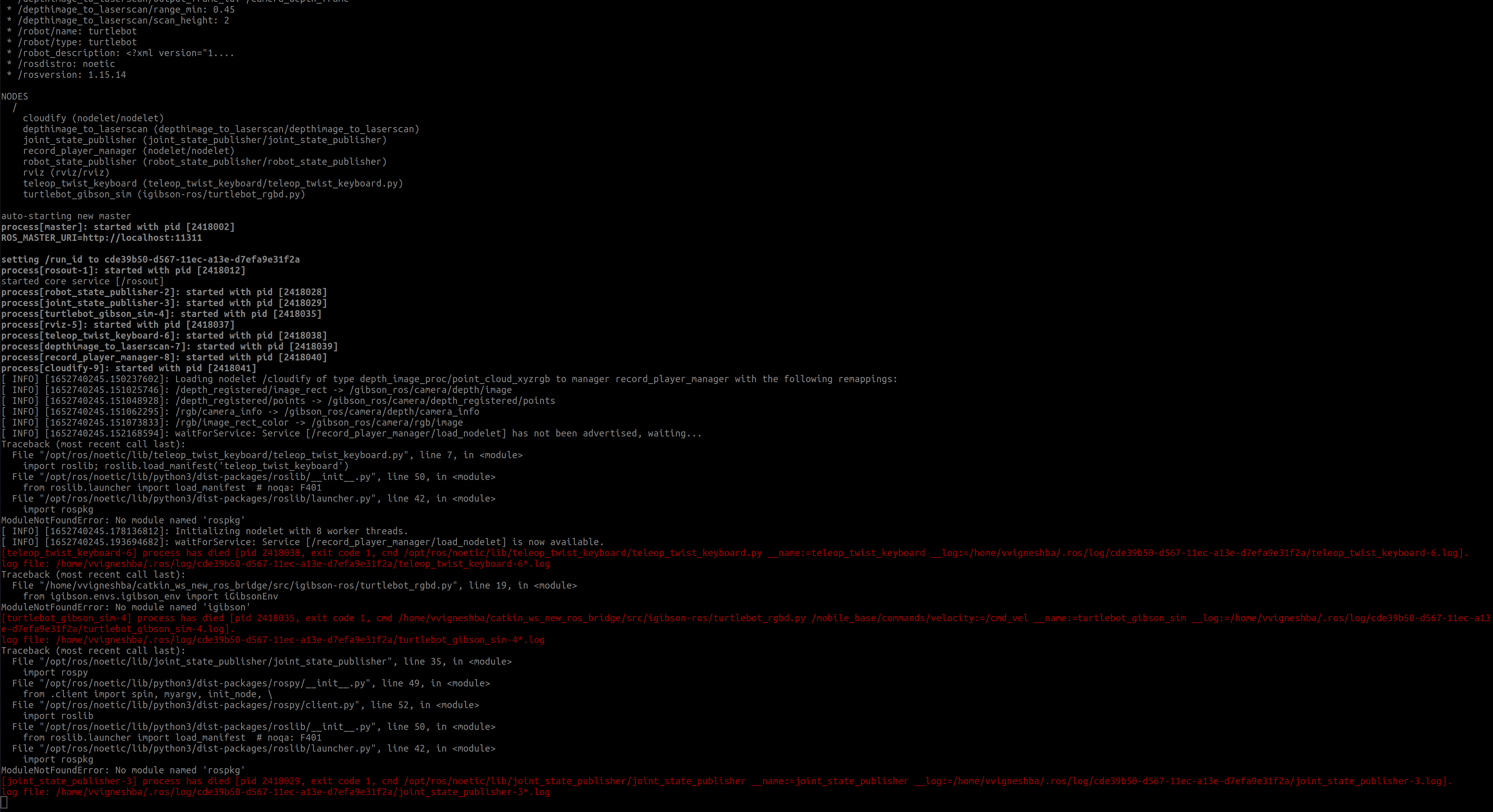 Could you please update your tutorial for ros integration? · Issue #179 · StanfordVL/iGibson ...