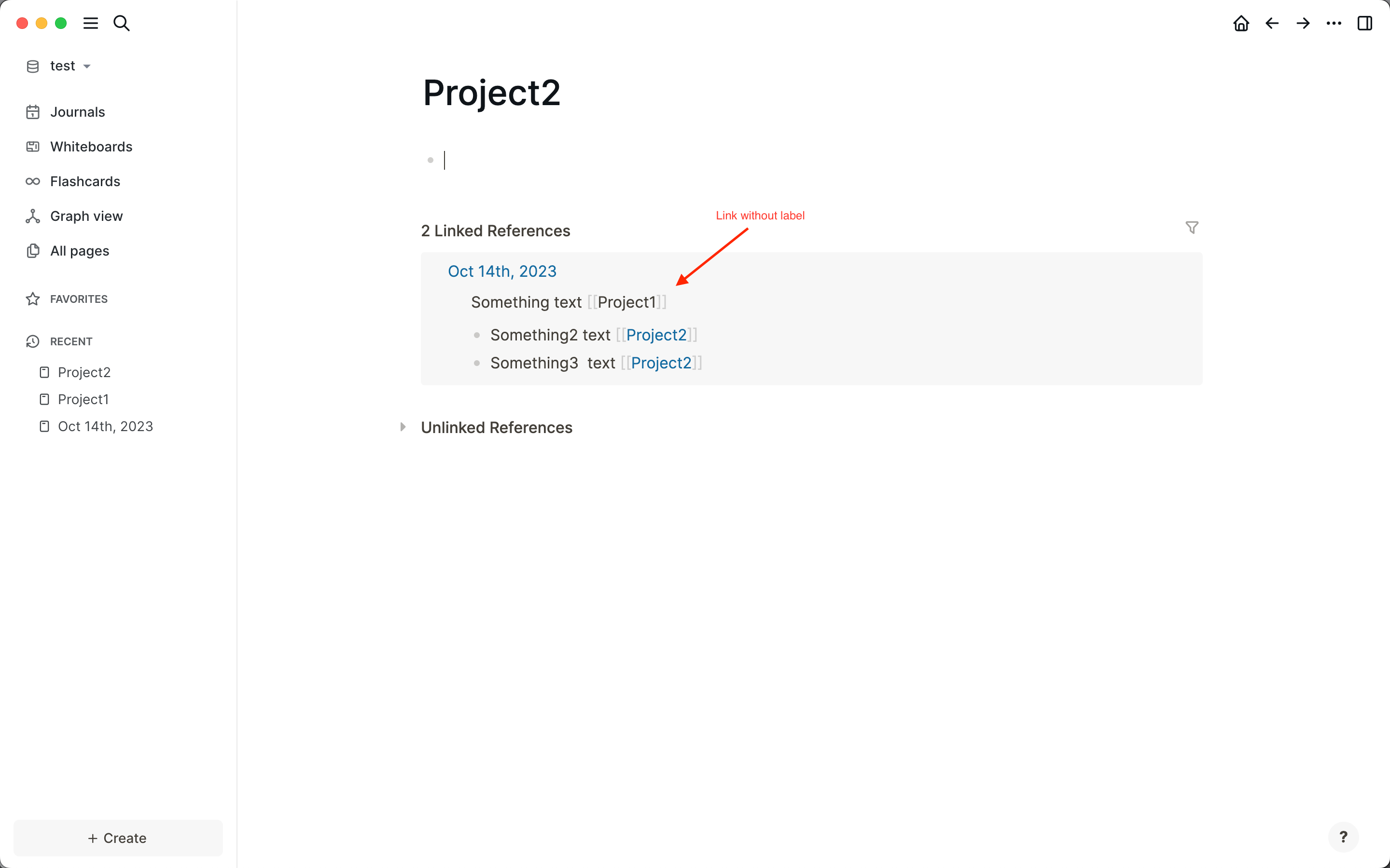 Link Label Lost In Some Cases In Linked Reference · Issue 10357 · Logseqlogseq · Github 