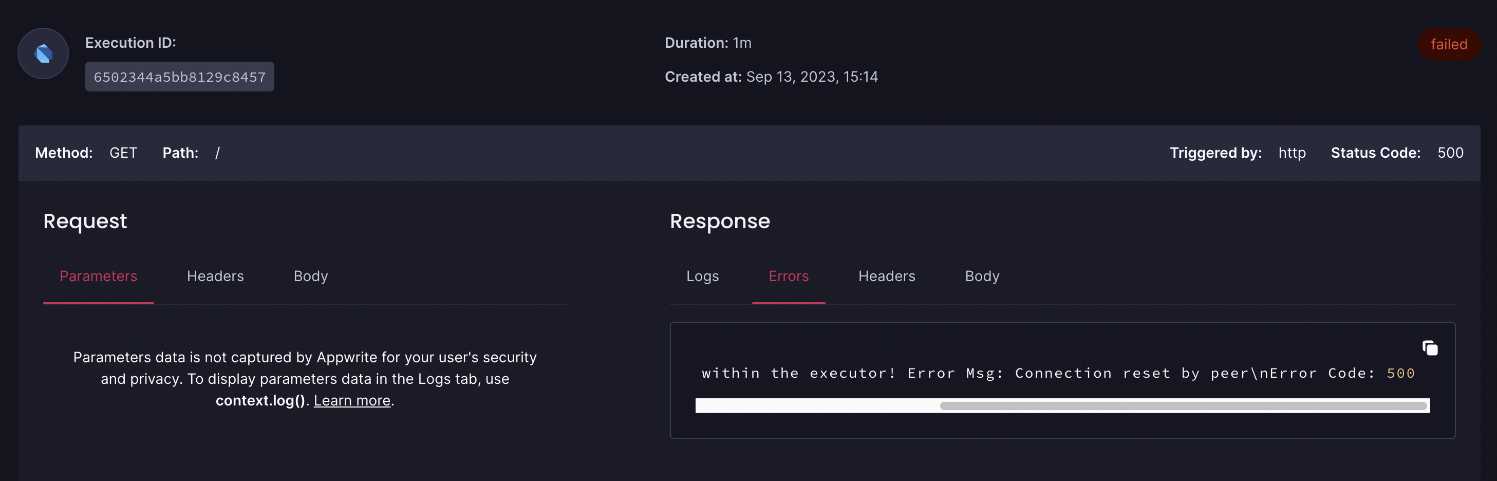 🐛 Bug Report Function Fails Before Timeout With Connection Reset By Peer · Issue 6234