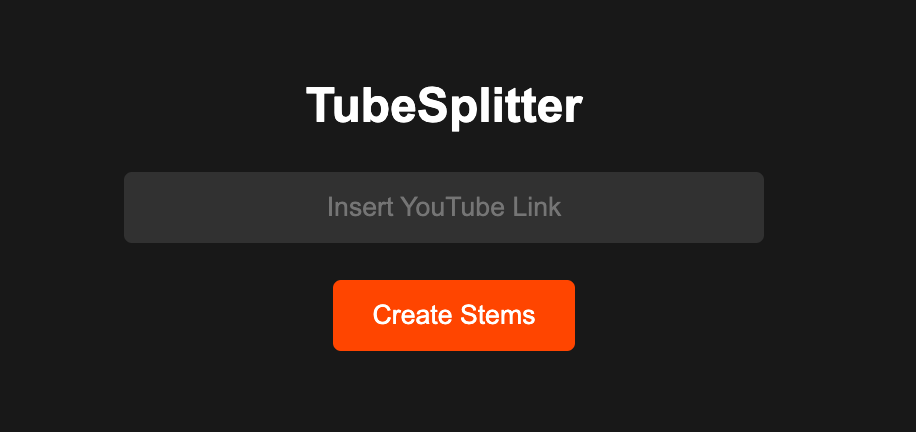 GitHub - WNSTN92/TubeSplitter: Web application to extract and separate audio stems from YouTube ...