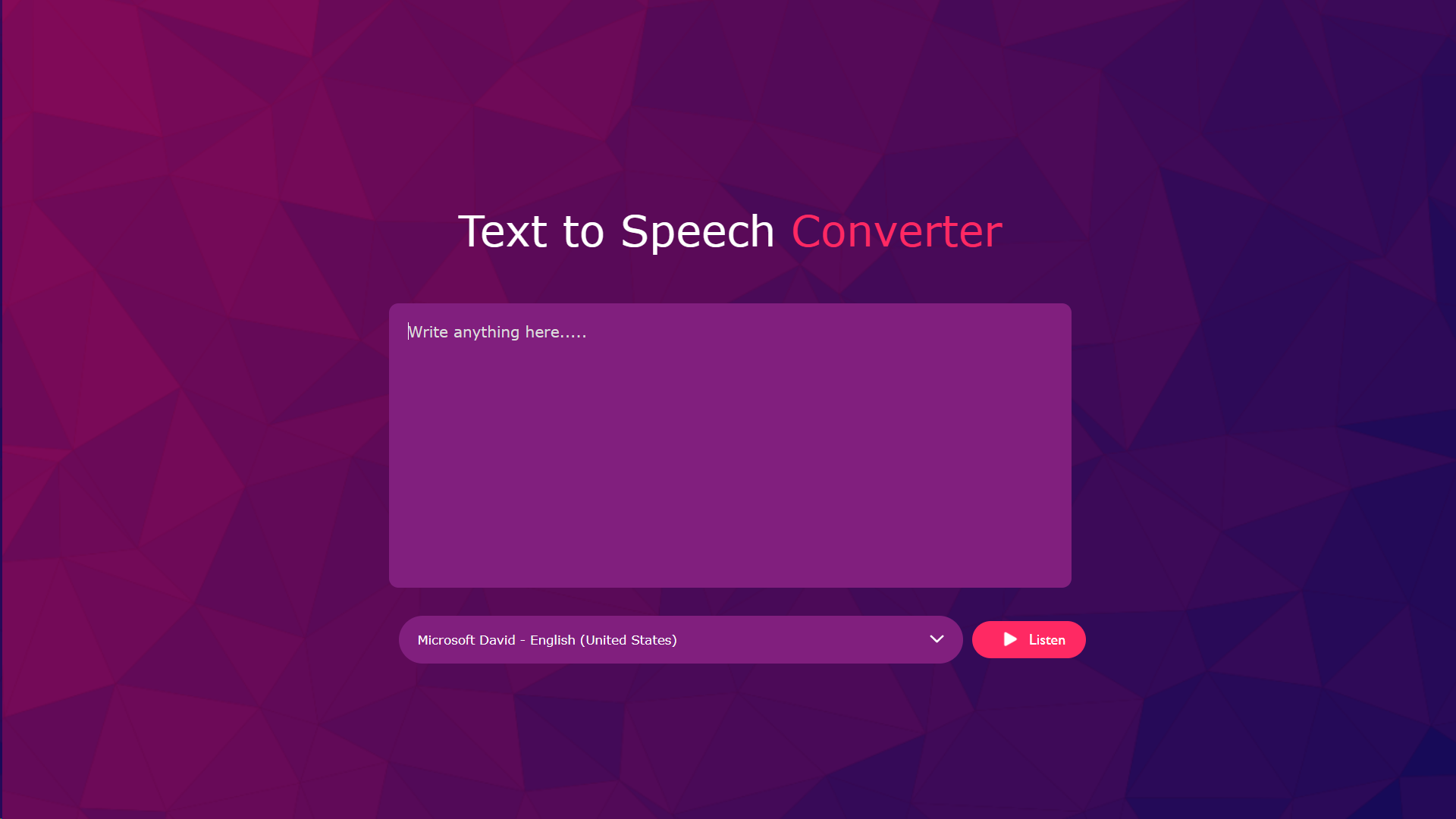 GitHub - tanushreedour/Text-to-Speech-Converter-in-JavaScript ...