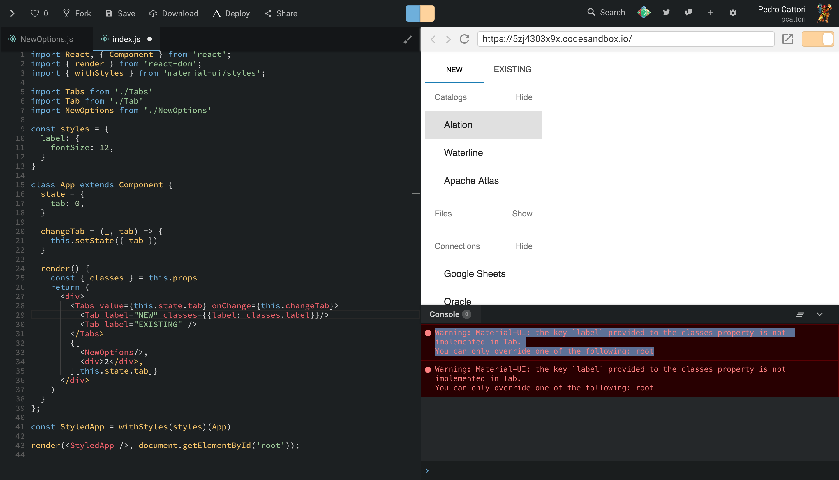 [Tab] shows Warning for working `label` class override · Issue #9837 · mui/material-ui · GitHub