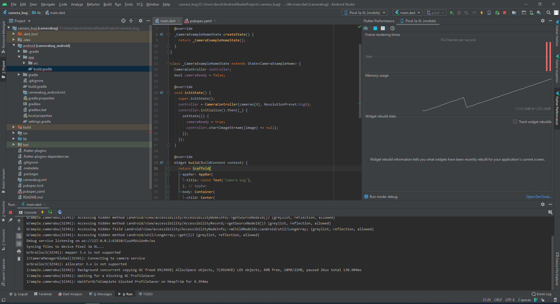 App close on Camera Image Stream · Issue #58469 · flutter/flutter · GitHub