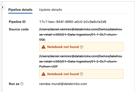 Dlt Fails In The Lakehouse Retail C360 · Issue 77 · Databricks Demos Dbdemos · Github