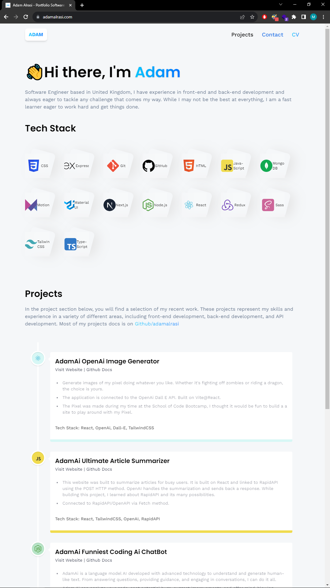 GitHub - adamalrasi/MyPortfolio: My Portfolio Website | Software Engineer