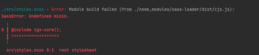 After Migration From V12 To V13 2 24 Sasserror Undefined Mixin · Issue 13578 · Igniteui