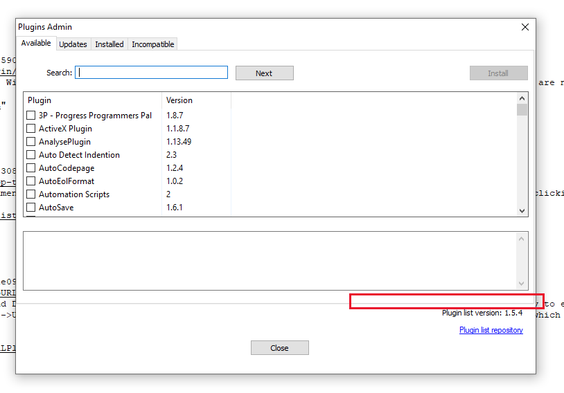 Plugin Admin UI glitch · Issue #12229 · notepad-plus-plus/notepad-plus-plus · GitHub