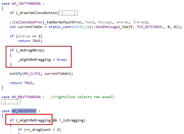 Tab sticks to mouse pointer after external update of a file open in NPP ...