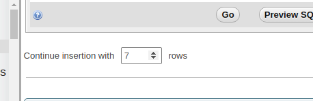 Allow custom number of rows to be inserted · Issue #13578 · phpmyadmin/phpmyadmin · GitHub