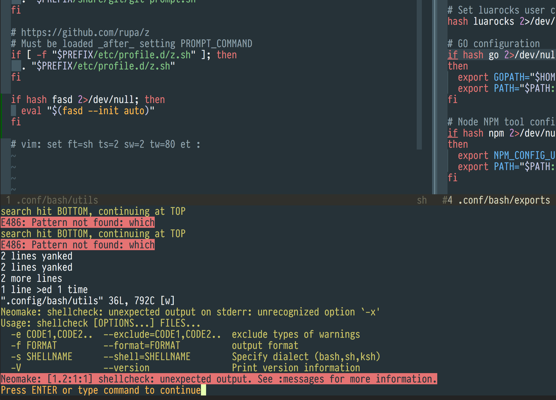 Shellcheck 038 Unexpected Output On Stderr Unrecognized Option ` X · Issue 1777 · Neomake