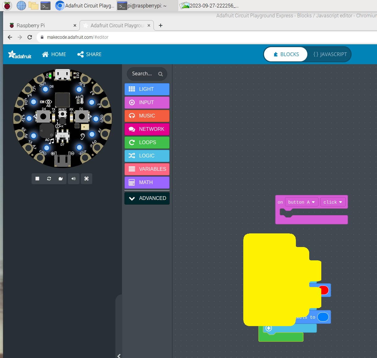 makecode.adafruit.com - Yellow block overlays obstruct view · Issue #1218 · microsoft/pxt ...