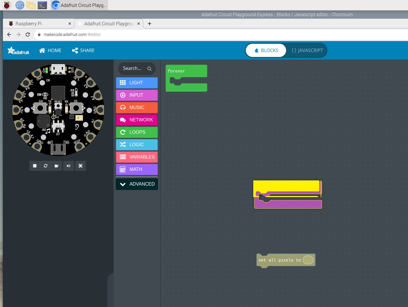 makecode.adafruit.com - Yellow block overlays obstruct view · Issue #1218 · microsoft/pxt ...