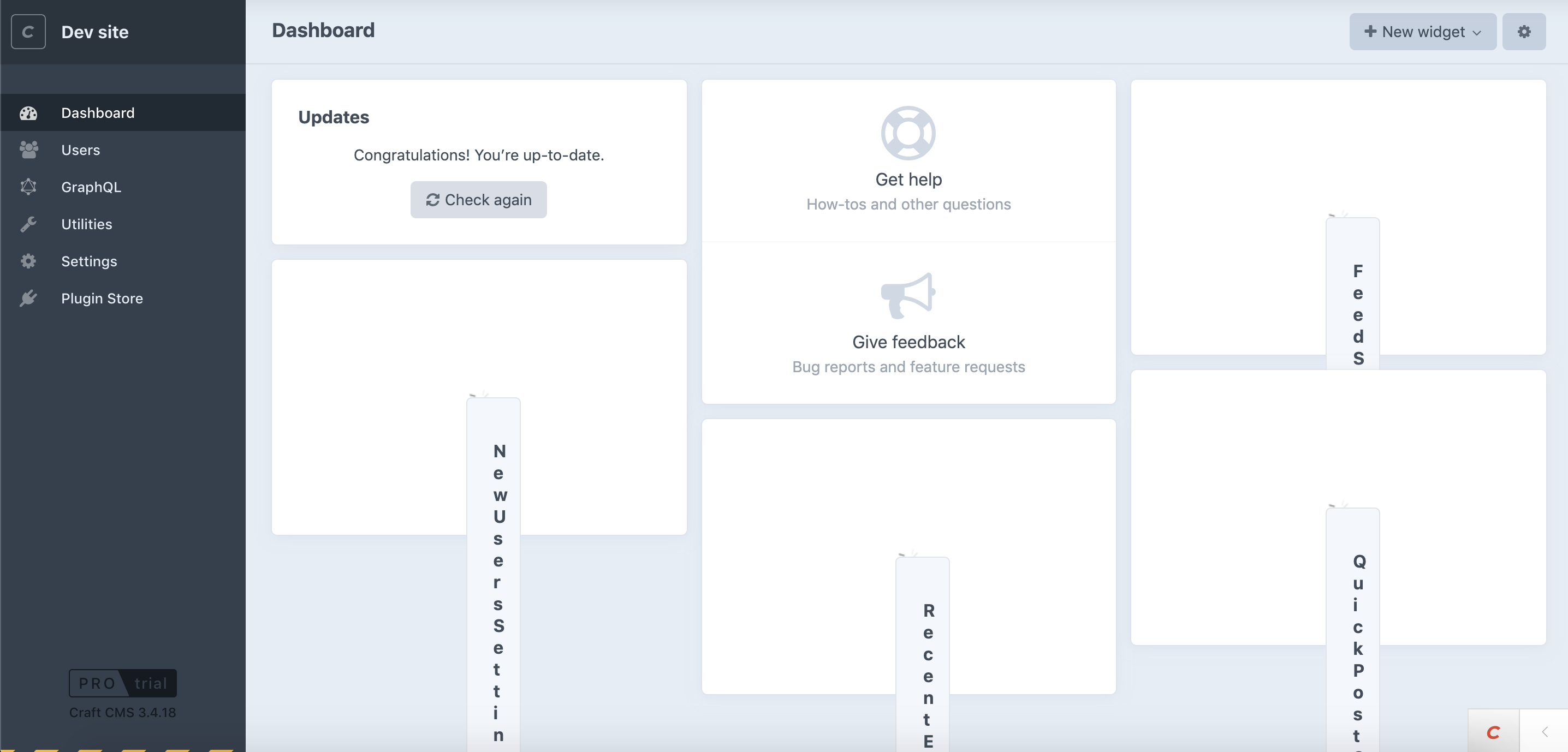 Can't add widgets to dashboard · Issue #1444 · craftcms/commerce · GitHub