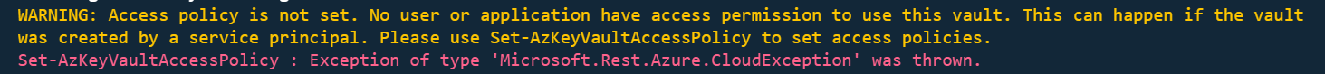 Cannot Run Set Azkeyvaultaccesspolicy As A Service Principal · Issue 10029 · Azureazure
