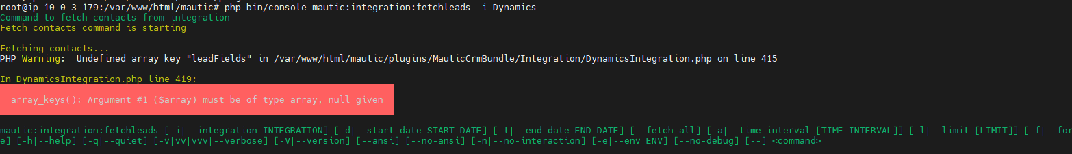 Dynamics Intergration not working · Issue #12264 · mautic/mautic · GitHub