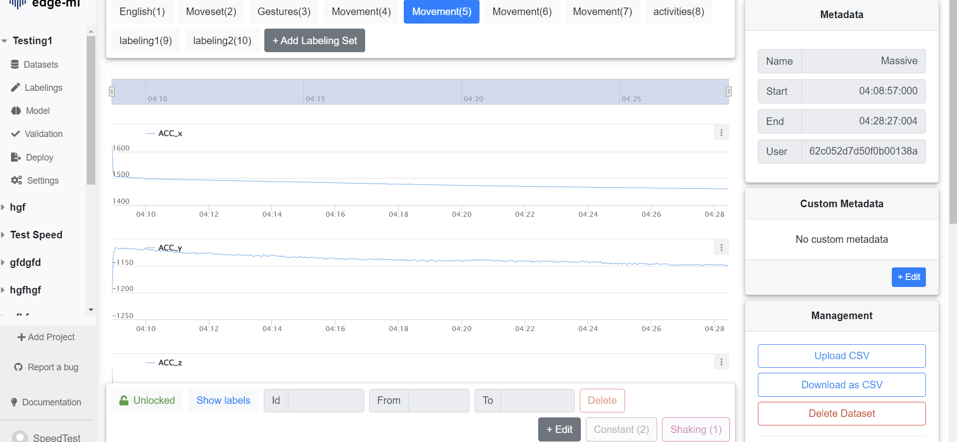 Labeling indicator line has the wrong color on first click · Issue #152 · edge-ml/frontend · GitHub