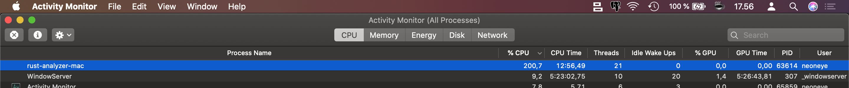 high cpu usage on macOS · Issue #6844 · rust-lang/rust-analyzer · GitHub