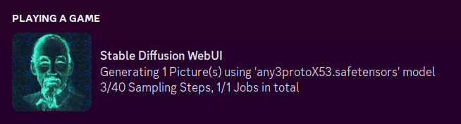 GitHub - kamfretoz/stable-diffusion-webui-discord-rpc: Discord RPC for AUTOMATIC1111's Stable ...