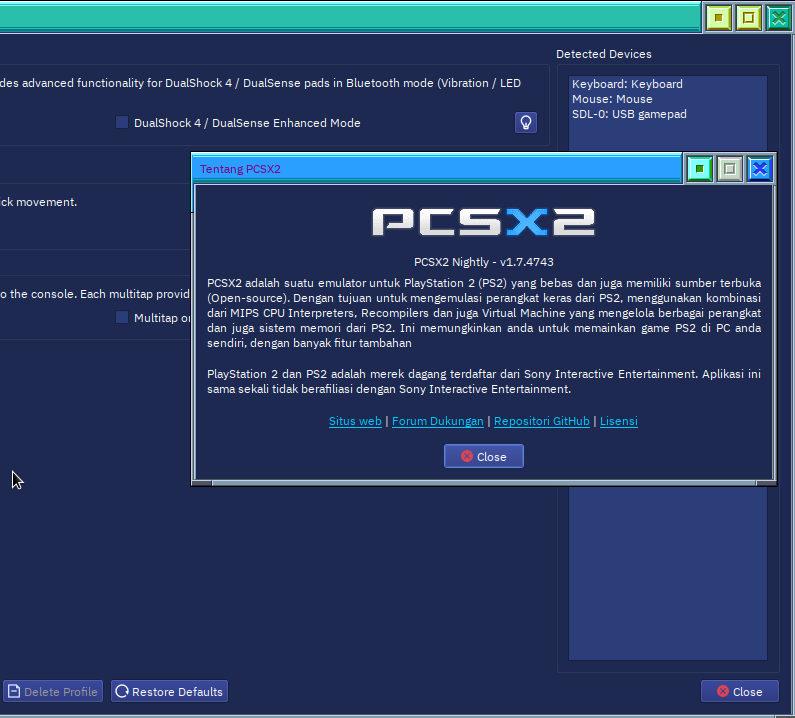 [BUG]: "SDL-0: USB Gamepad" is no longer recognized in the current version 1.7.4737 (1.7.4573 ...