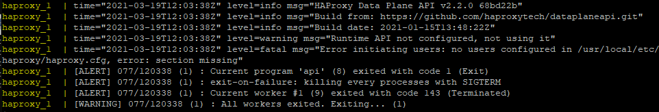 v2.2 not working inside docker container · Issue #164 · haproxytech/dataplaneapi · GitHub
