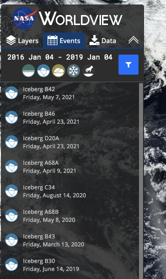 Bring back the Iceberg natural event icon · Issue #3428 · nasa-gibs/worldview · GitHub