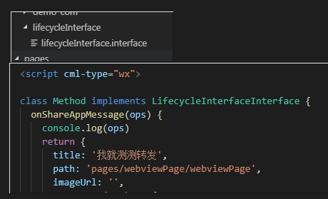 调起小程序自定义分享内容的方法onShareAppMessage时报错 · Issue #96 · didi/chameleon · GitHub