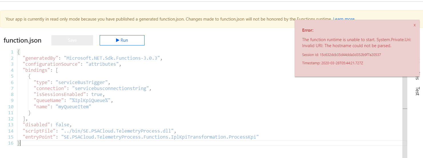 Azure Function stop triggering for service bus · Issue #5835 · Azure/azure-functions-host · GitHub