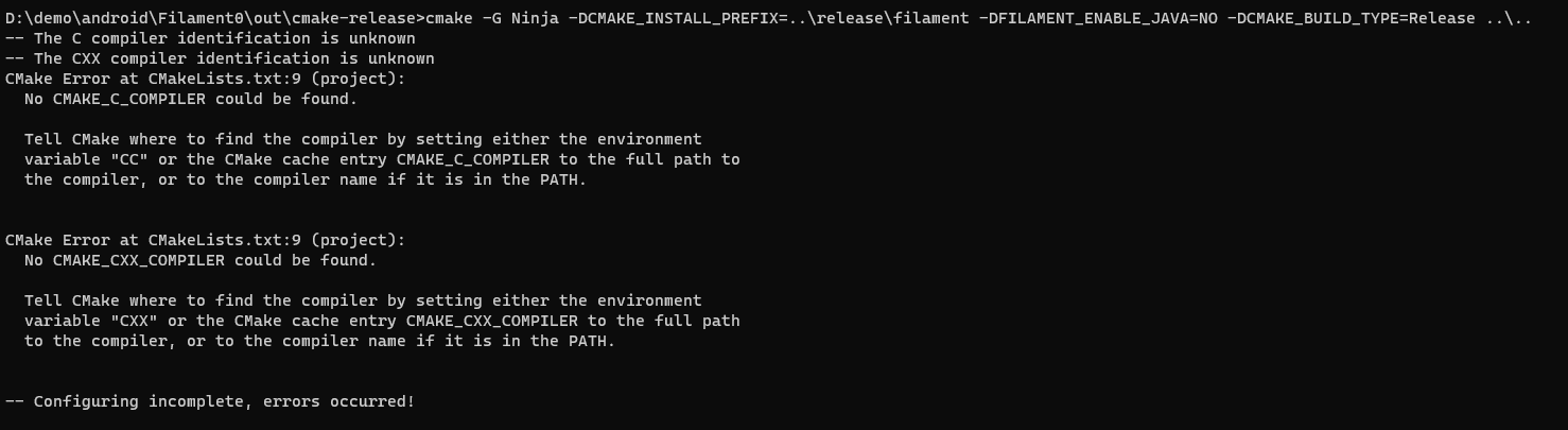 Android Build fail · Issue #6665 · google/filament · GitHub