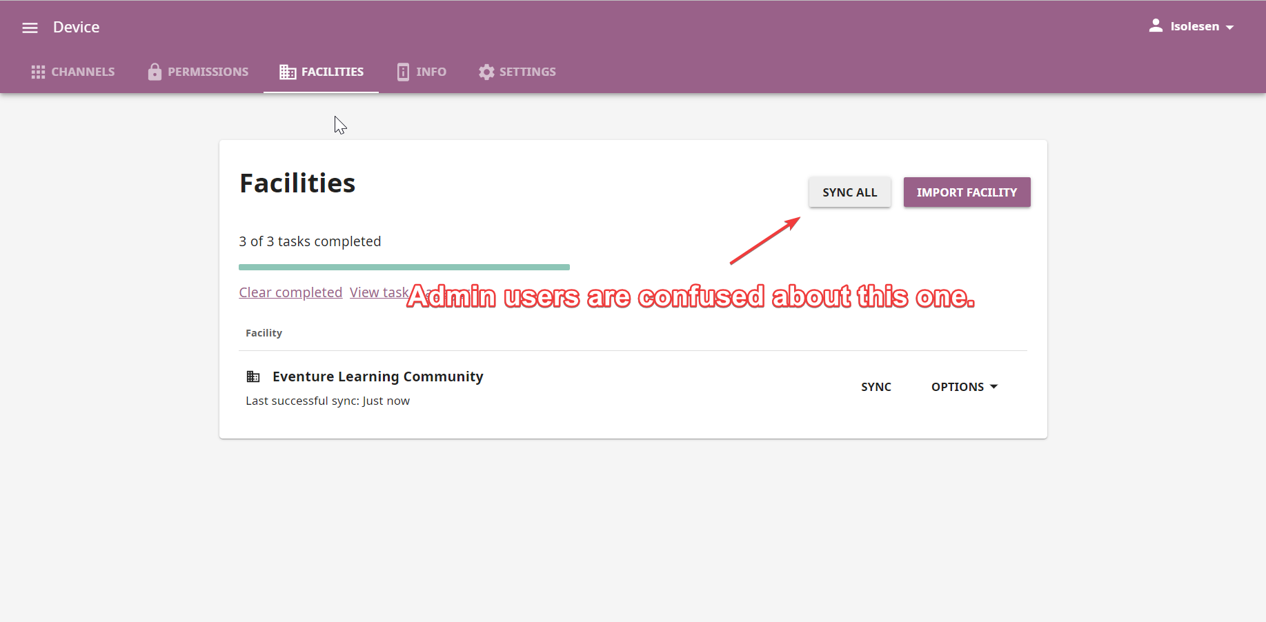 Hide 'Sync All' button when no facilities are registered with KDP · Issue #10755 ...