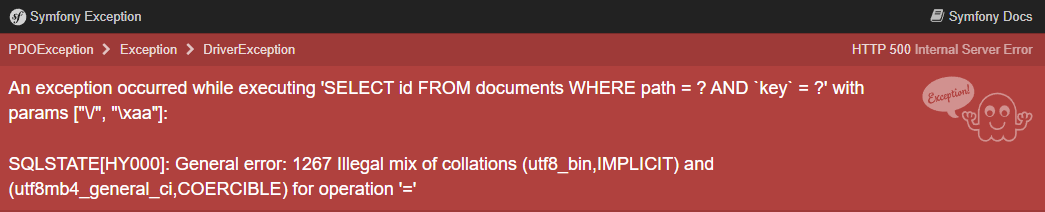 [Bug]: SQL exception on obscure URL with encoded entities · Issue #11038 · pimcore/pimcore · GitHub