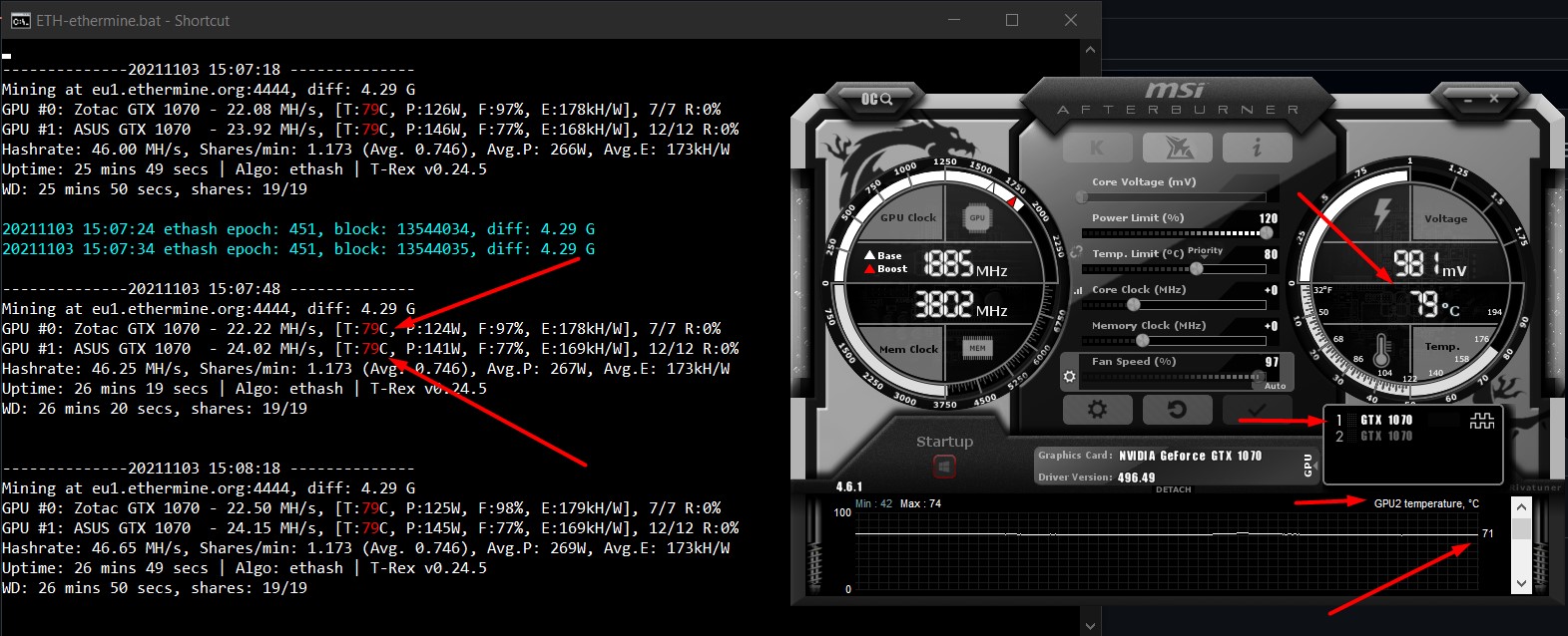 GPU2 temperature is showing wrong (same as GPU1) when SLI is enabled · Issue #803 · trexminer/T ...